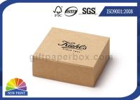 China Logo Printed Brown Kraft Paper Hinged Lid Gift Box With Magnetic Closure for sale