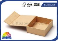 China Logo Printed Brown Kraft Paper Hinged Lid Gift Box With Magnetic Closure for sale