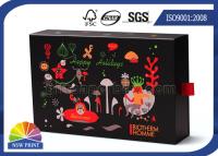 China Shiny Laminated Personalized Drawer Paper Box , Black Cardboard Paper Box for sale
