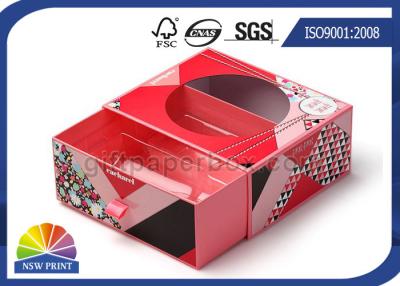 China Cardboard Paper Sliding Drawer Boxes With Clear PVC Window for sale