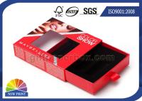 China Custom Printed Paper Boxes Slide Open Box With Window for sale