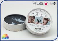 China Eye Lashes Custom Matte Cylinder Composite Paper Tube With Plastic Window for sale