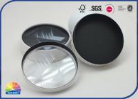 China Eye Lashes Custom Matte Cylinder Composite Paper Tube With Plastic Window for sale