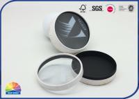 China Eye Lashes Custom Matte Cylinder Composite Paper Tube With Plastic Window for sale