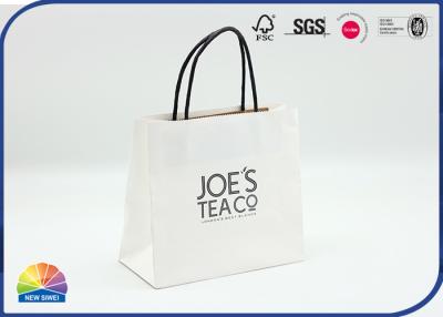 China Custom Printed Biodegrade Kraft Paper Bags With Twisted Handles Tea Gift Packaging for sale
