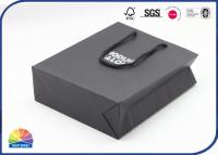 China Matte Paper Shopping Bags Eco Friendly Custom Silver Hot Foil Stamping for sale
