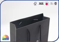 China Matte Paper Shopping Bags Eco Friendly Custom Silver Hot Foil Stamping for sale