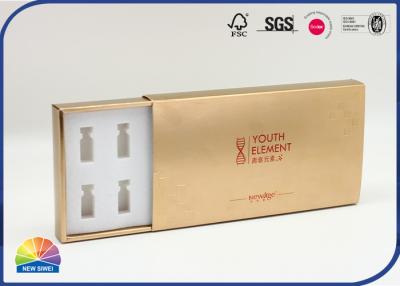 China Stamping Logo Cosmetic Drawer Paper Box Lyophilized Powder Gloss Gift Packaging Set for sale