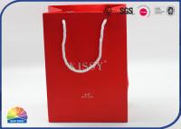 China Environmental Gift Shopping Jewelry Paper Bag With Nylon Rope Handles for sale