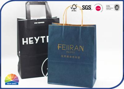 China Customzied Logo Printed Kraft Paper Bags Eco Friendly Matt Varnishing for sale