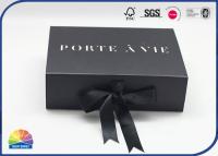 China Magnetic Closure CMYK Customzied Foldable Gift Box Matt Lamination With Silk Ribbon for sale