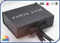 China Magnetic Closure CMYK Customzied Foldable Gift Box Matt Lamination With Silk Ribbon for sale