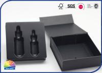 China Matt Lamination Magnetic Closure Customzied Logo Szie Black Foldable Gift Box With Plastic Foil for sale