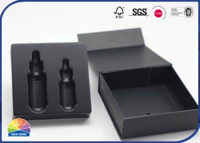 China Matt Lamination Magnetic Closure Customzied Logo Szie Black Foldable Gift Box With Plastic Foil for sale
