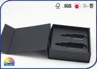 China Matt Lamination Magnetic Closure Customzied Logo Szie Black Foldable Gift Box With Plastic Foil for sale