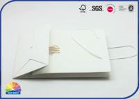 China Eco Friendly Paper Gift Packaging Bag Logo 4C Pritned With White Ribbon for sale