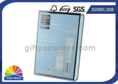 China Silver Metallic Paper Box Straight Tuck End Foldable Cosmetic Paper Box Packaging for sale
