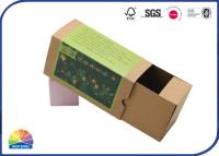 China Custom Made Sleeve Drawer Paper Box Brown Kraft Tea Packing Slide Open Boxes for sale