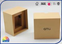 China Kraft Brown 1C Printing Paper Gift Box Duarable Black Logo With EVA Paper Tray for sale
