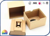 China Kraft Brown 1C Printing Paper Gift Box Duarable Black Logo With EVA Paper Tray for sale