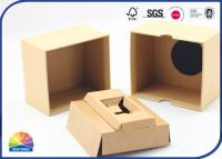 China Kraft Brown 1C Printing Paper Gift Box Duarable Black Logo With EVA Paper Tray for sale