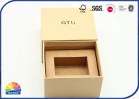 China Kraft Brown 1C Printing Paper Gift Box Duarable Black Logo With EVA Paper Tray for sale