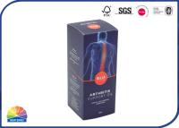 China Ocean Blue Packaging Folding Carton Box Double Plug Personal Care Oil Packing for sale