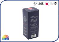 China Ocean Blue Packaging Folding Carton Box Double Plug Personal Care Oil Packing for sale