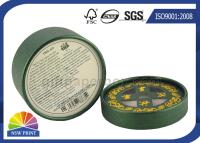 China Gold Stamping Die Cut Lid Round Paper Tubes Packaging with Textured Liner Paper for sale