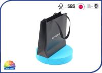 China Matte 300gsm Paper Shopping Bags With Smooth Silk Braid Rope Glue Sealed for sale