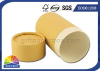 China Brown Kraft Paper Packaging Tube Cylindrical Gift Box Container Biodegradable for sale