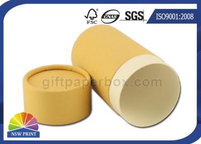 China Brown Kraft Paper Packaging Tube Cylindrical Gift Box Container Biodegradable for sale