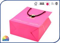 China Gloss Lamination Paper Gift Bag With Ribbon Decoration Nylon Ropes for sale