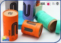 China Perfume Paper Packaging Tube Custom Logo Cylinder With Plastic Window for sale