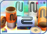 China Perfume Paper Packaging Tube Custom Logo Cylinder With Plastic Window for sale