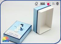 China Christmas Snowman 4C Printed Customized Size Rigid Shoulder Box With Buttons for sale