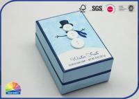 China Christmas Snowman 4C Printed Customized Size Rigid Shoulder Box With Buttons for sale
