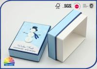China Christmas Snowman 4C Printed Customized Size Rigid Shoulder Box With Buttons for sale