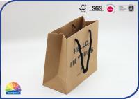 China Brown Hello Kraft Paper Bags for Retailer Shopping Store with Cotton Rope for sale
