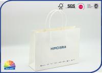 China Luxury Fragrance White Kraft Paper Bags Packaging Portable 180gsm Thickness for sale