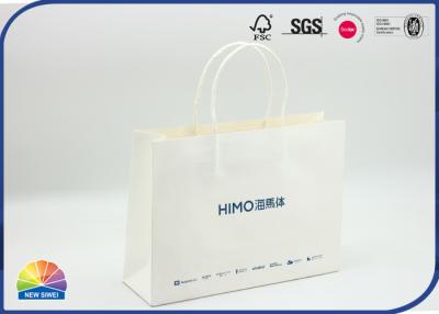 China Luxury Fragrance White Kraft Paper Bags Packaging Portable 180gsm Thickness for sale