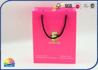 China 350g Coated Paper Shopping Paper Gift Bags Customized Logo With Nylon Handle for sale