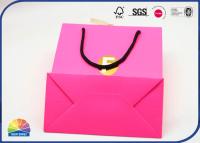 China 350g Coated Paper Shopping Paper Gift Bags Customized Logo With Nylon Handle for sale