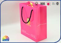 China 350g Coated Paper Shopping Paper Gift Bags Customized Logo With Nylon Handle for sale