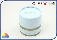 China Blue Customized Small Paper Gift Tube Designed Logo Matte Lamination for sale