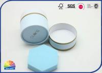 China Blue Customized Small Paper Gift Tube Designed Logo Matte Lamination for sale