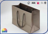 China Nylon Handle 350g Coated Paper Shopping Bags Matte Lamination Customized Logo for sale