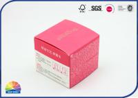 China Golden Rose Logo Print Folding Carton Box Matte Pink Color For Facial Cream for sale