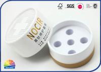 China White Customized 4c Printed Coated Paper Packaging Tube Silver Hot Stamping for sale