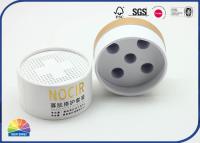 China White Customized 4c Printed Coated Paper Packaging Tube Silver Hot Stamping for sale